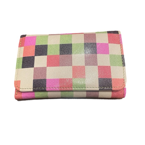 HOBO | Bags | Hobo International Bright Leather Trifold Checkered ...